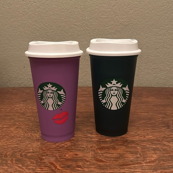 Starbucks | Kitchen | Starbucks 22 Valentine Purple Kiss Reusable Cup ...